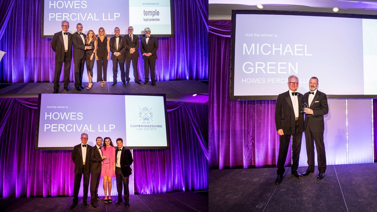 Hat-trick for Howes Percival at Legal Excellence Awards | Howes Percival