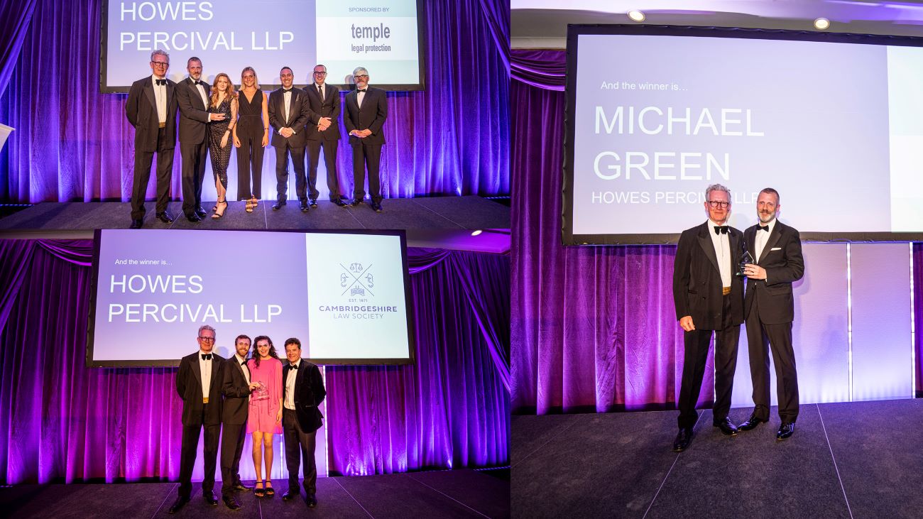 Hat-trick for Howes Percival at Legal Excellence Awards | Howes Percival